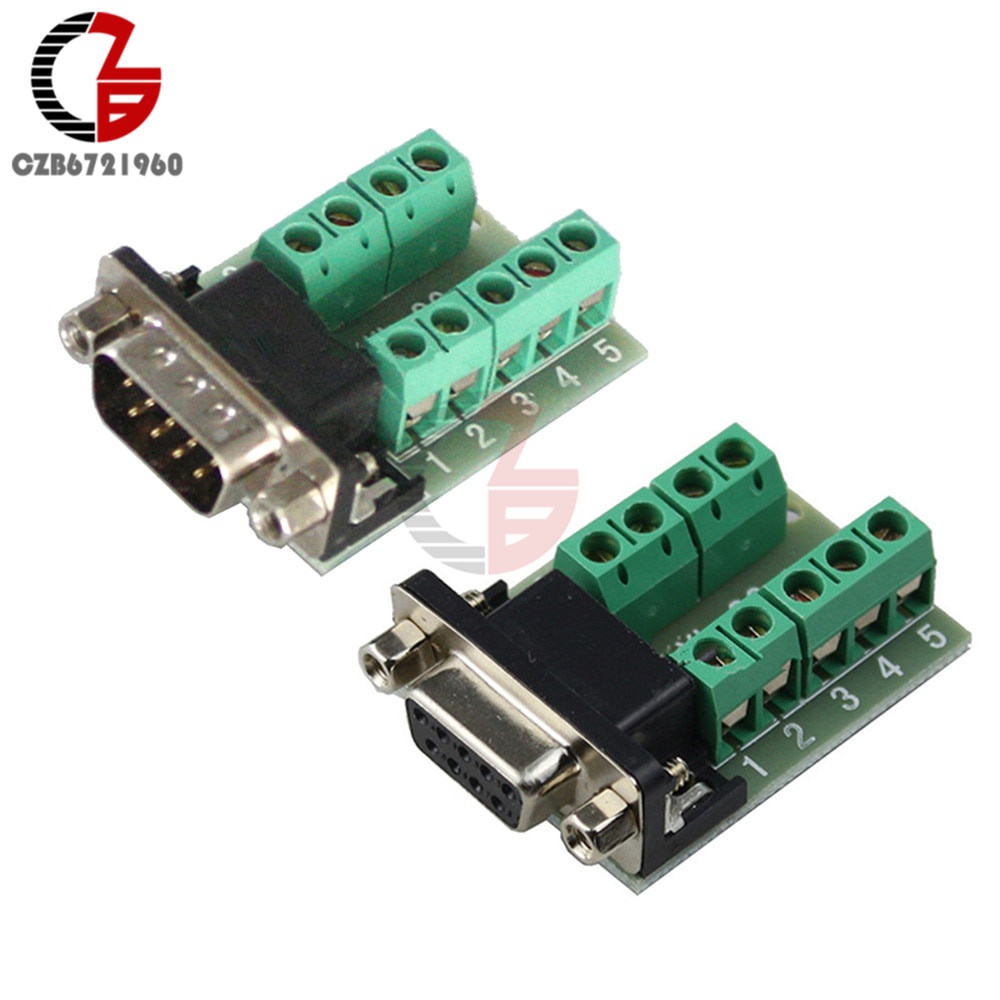 Jual PREORDER DB9 Male Female Adapter Signals Terminal Module RS232 Serial To Terminal DB9 ...