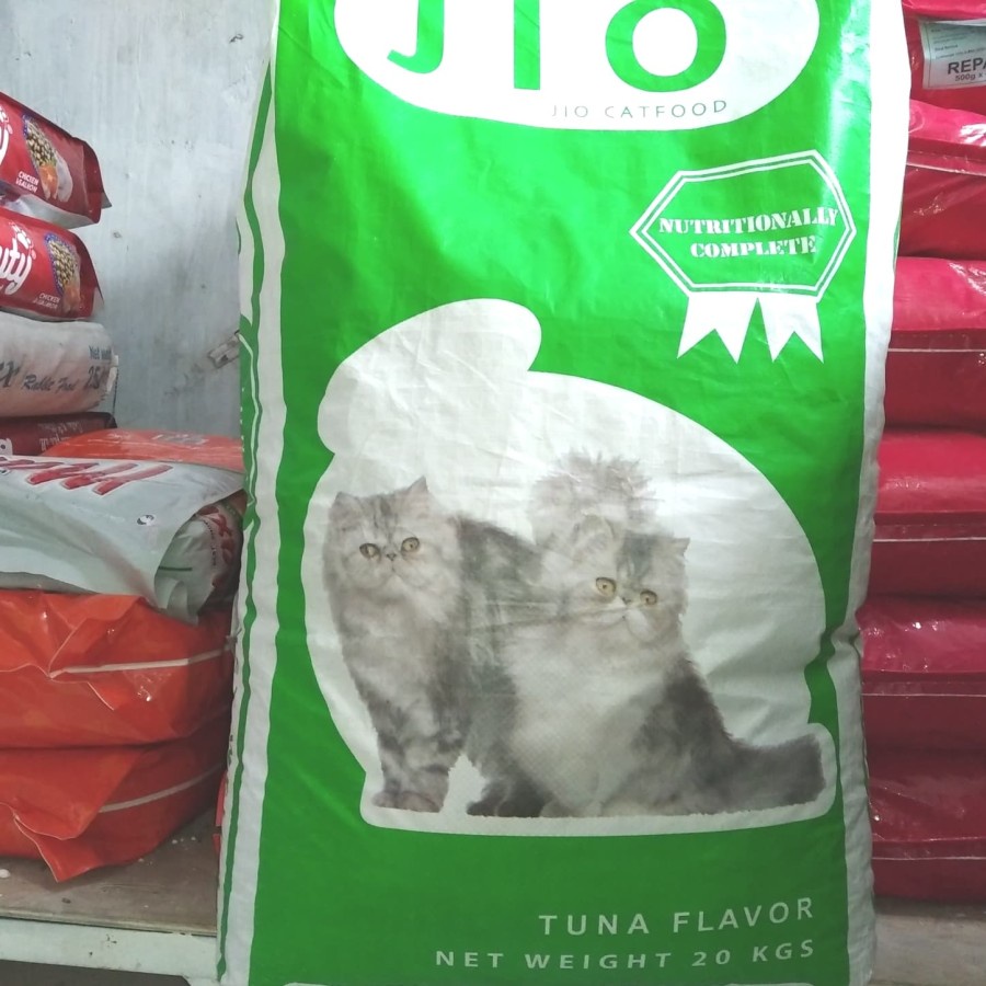 Jual makanan kucing jio tuna 20kg dry food \ grab gojek | Shopee Indonesia