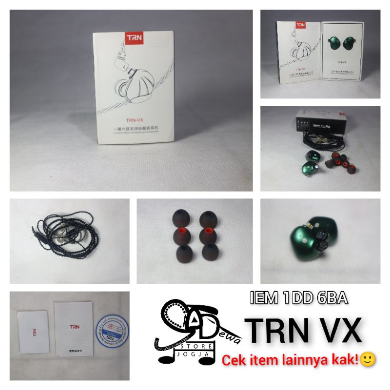 Jual TRN VX EARPHONE IEM 7 DRIVER 1 DD 6 BA V SHAPED Audiophile studio | Shopee Indonesia