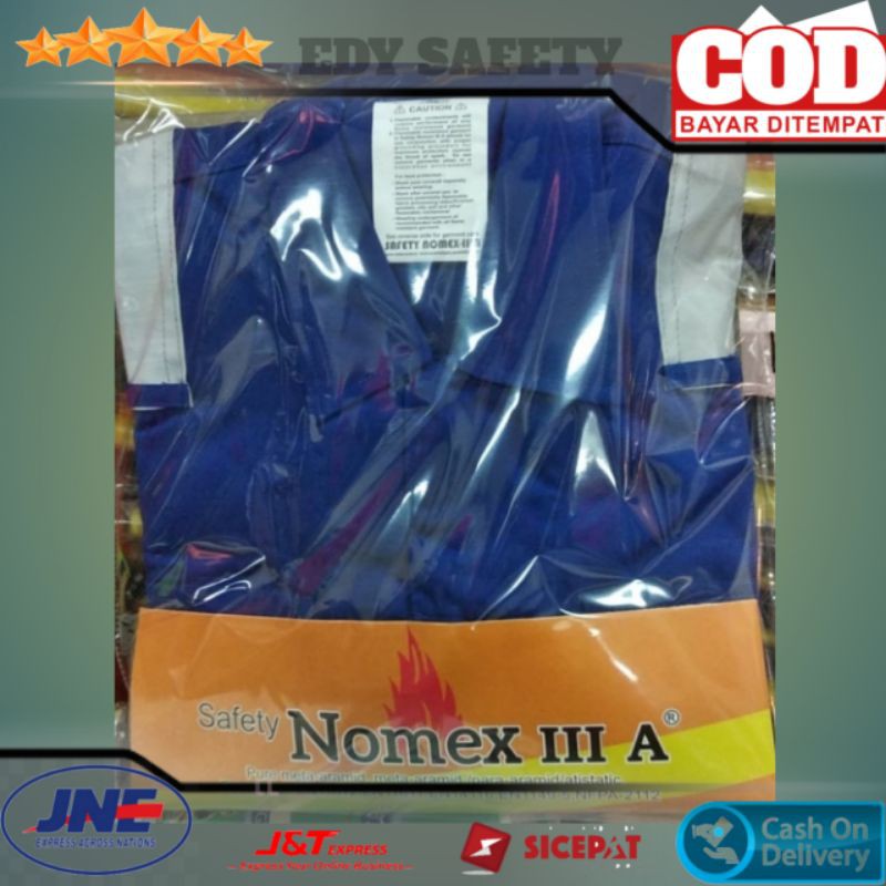 Jual coverall wearpack safety NOMEX IIIA,warna biru BCA | Shopee Indonesia