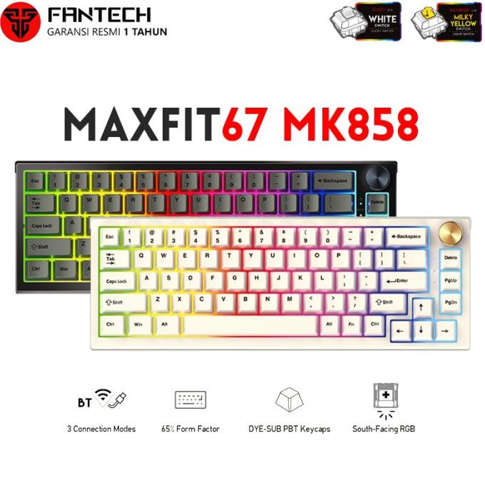Jual Fantech MAXFIT67 MK858 RGB Wireless Keyboard Gaming Mechanical ...