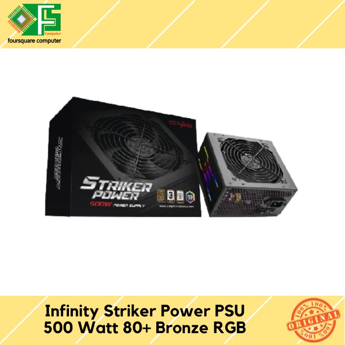 Jual PSU Infinity Striker Power 500 80 Plus Bronze RGB | Power Supply ...