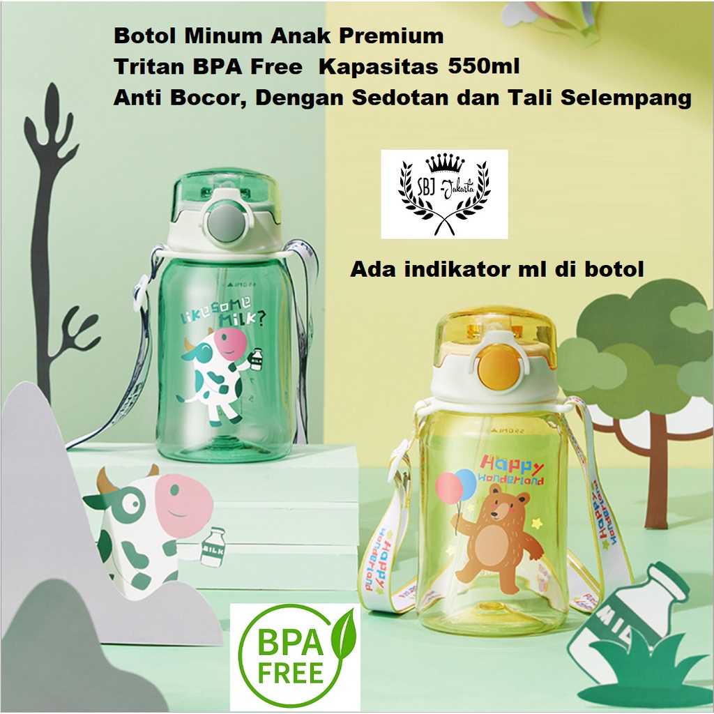 Jual Promo Diskon botol minum anak Diller My Pet TRITAN BPA FREE 550ml dengan Sedotan kids water ...