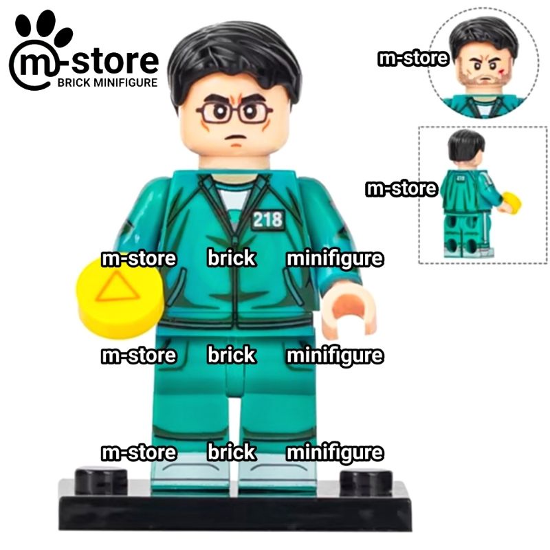 Jual brick squid game player 218 cho sang-woo mini toy figure | Shopee ...