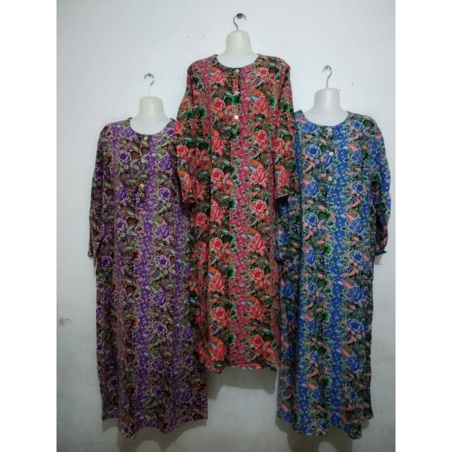 Jual daster kencana ungu/long dress/kencana ungu lebel biru | Shopee ...