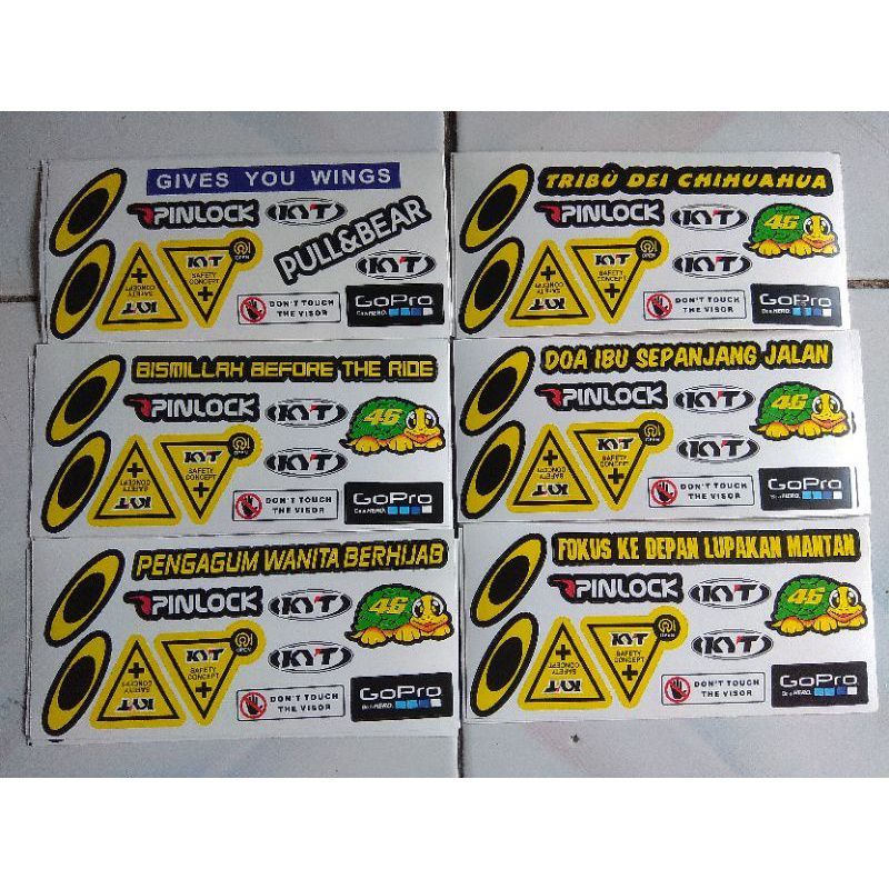 Jual warning sticker helm visor kaca helm KYT termurah | Shopee Indonesia