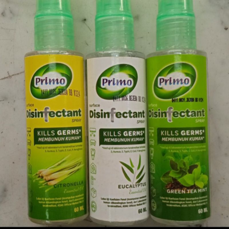 Jual Primo Disinfectan Spray 60ml all variant | Shopee Indonesia