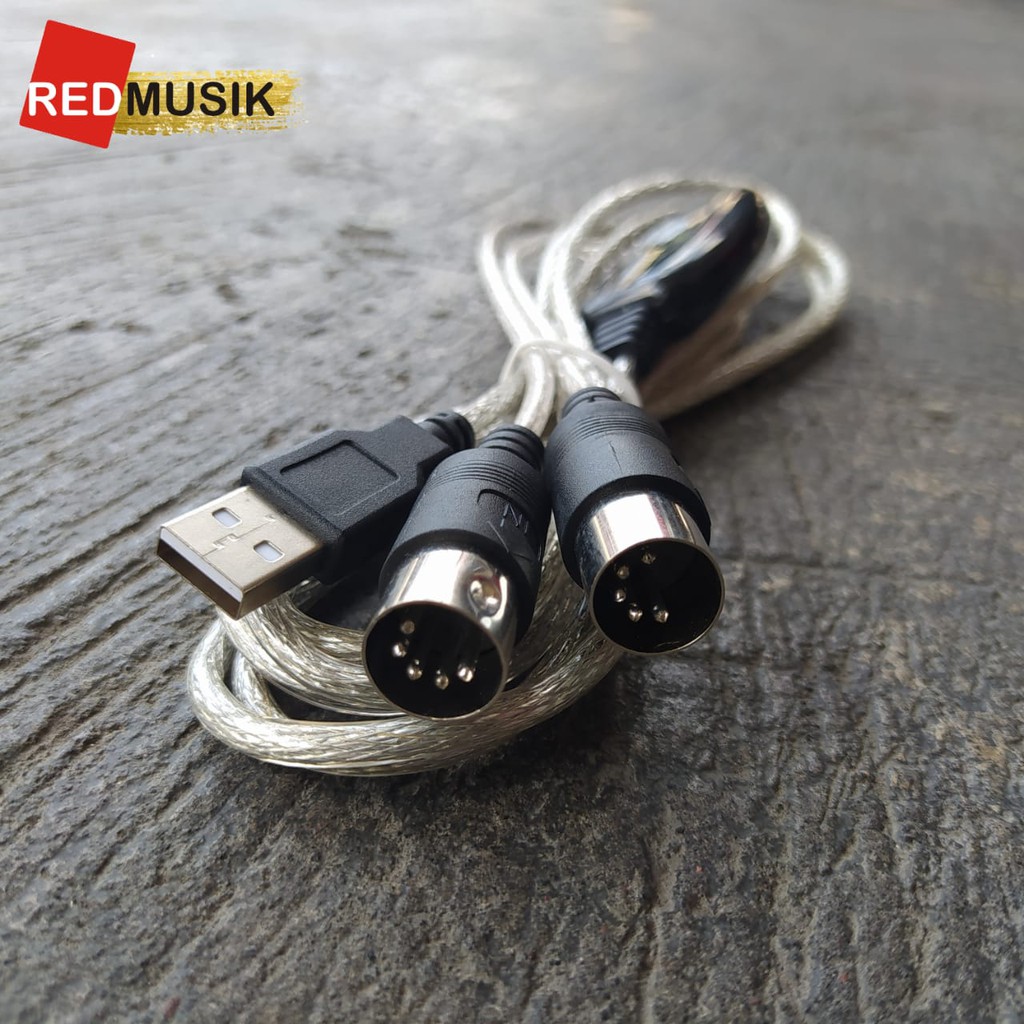 Jual Kabel Midi to USB Cable Converter PC to Music Keyboard Adapter ...