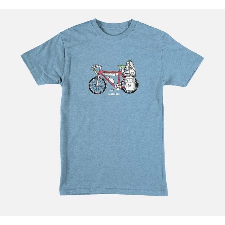 Jual Wheelger "Nomad" Tshirt-Blue (Kaos Gunung) | Shopee Indonesia