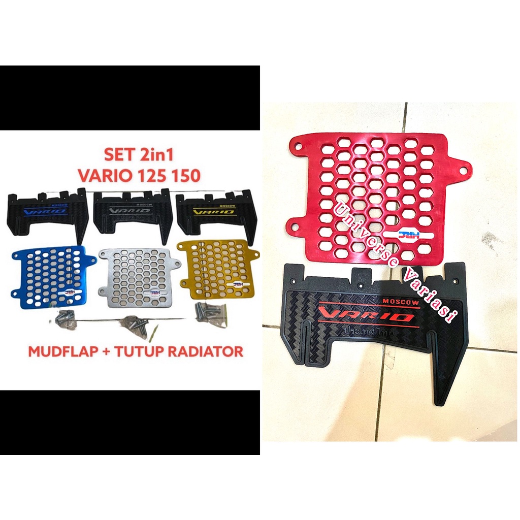 Jual PAKET COVER RADIATOR + MUDFLAP KARBON HONDA VARIO TUTUP RADIATOR ...