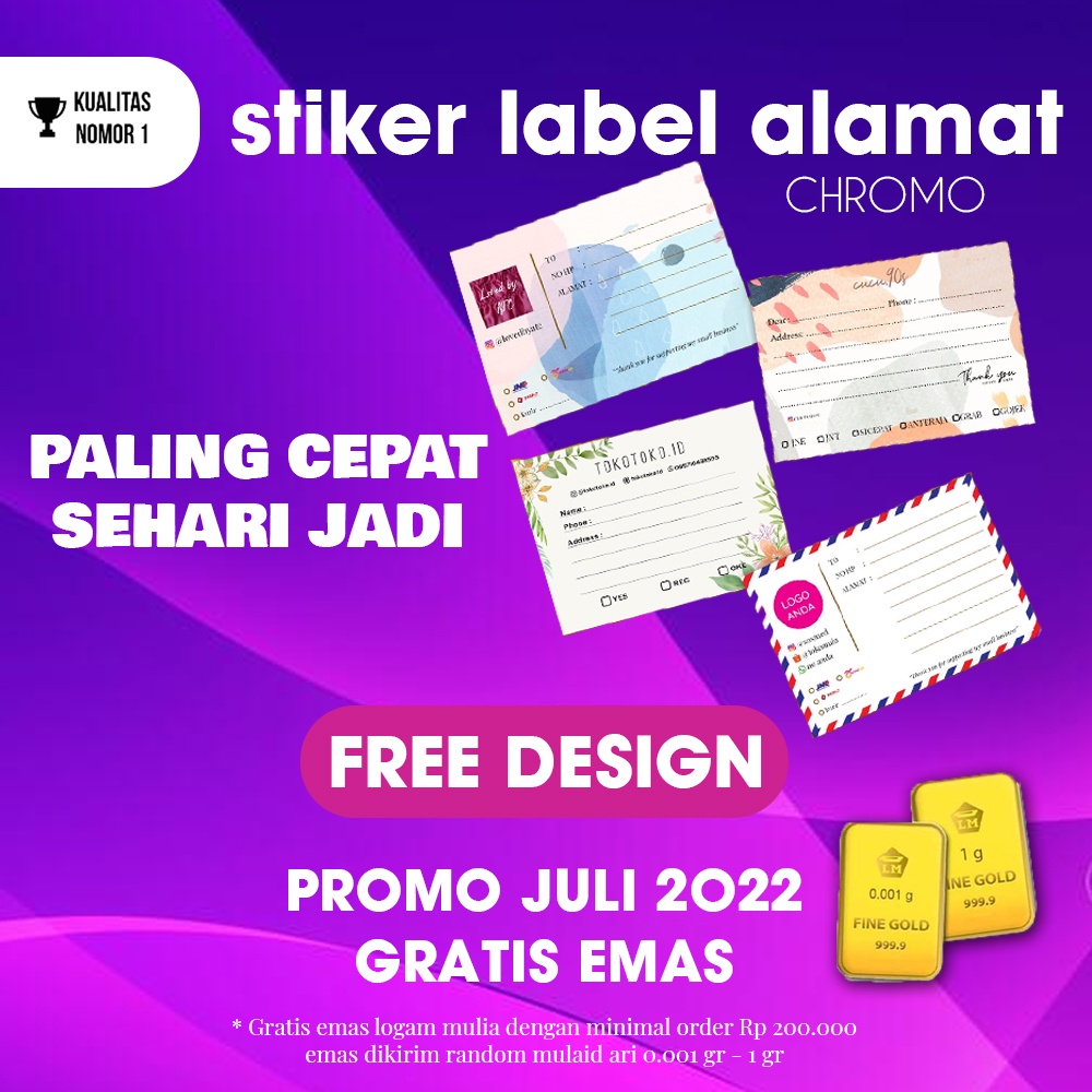 Jual Custom stiker alamat olshop untuk label pengiriman - custom label ...