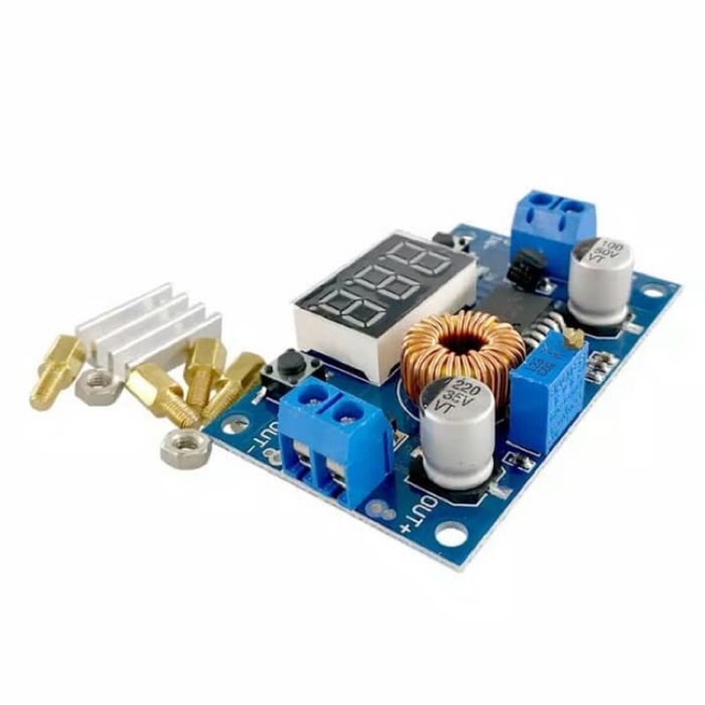 Jual Module Regulator Step Down DC-DC XL4015 5A 75W with Voltmeter plus Heatsink | Shopee Indonesia