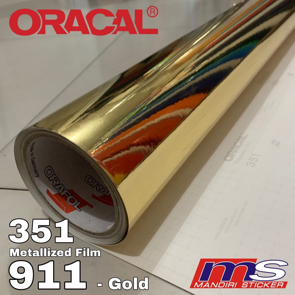 Jual ORACAL 351 - 911 Metalized Film Chrome Mirror Gold Sticker ...