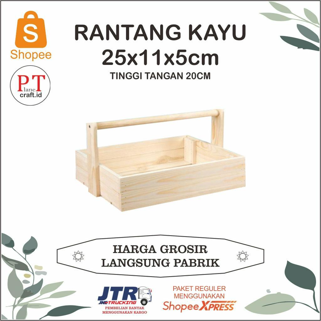 Jual rantang kayu,keranjang kayu 25x11x5cm,keranjang kayu,hampers ...