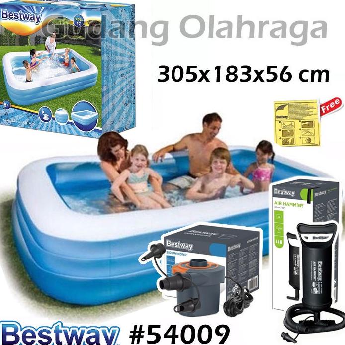 Jual Bestway 54009 Kolam Renang Karet Anak Keluarga Besar 305 cm Family Pool Jumbo [305x183x56 ...