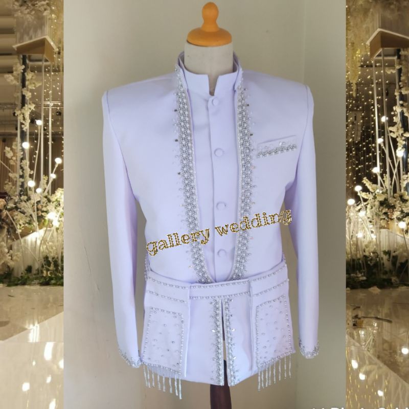 Jual Beskap sunda akad / beskap pengantin bahan high twist semi wool ...