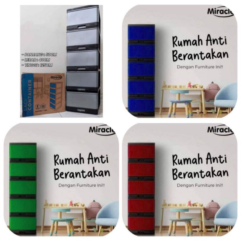 Jual Lemari laci miracle 5 susun | Shopee Indonesia
