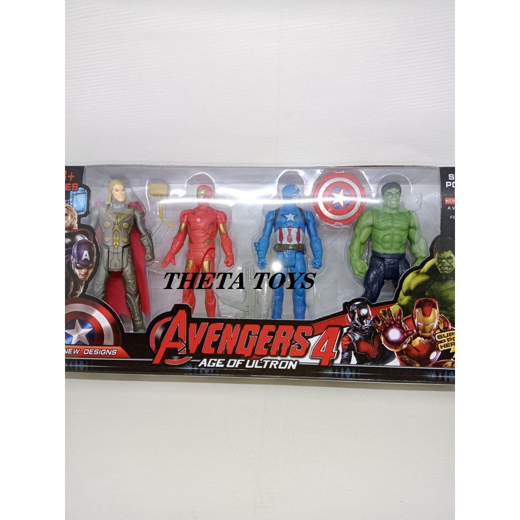 Jual MAINAN FIGURE ACTION SUPER HERO ISI 4 NO. 2114 MAINAN ROBOT MAINAN ...