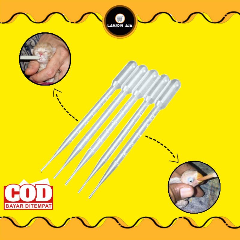 Jual Pipet Pasteur Plastik 3 ml Pipet Susu Kucing Anjing, Pipet Vitamin ...