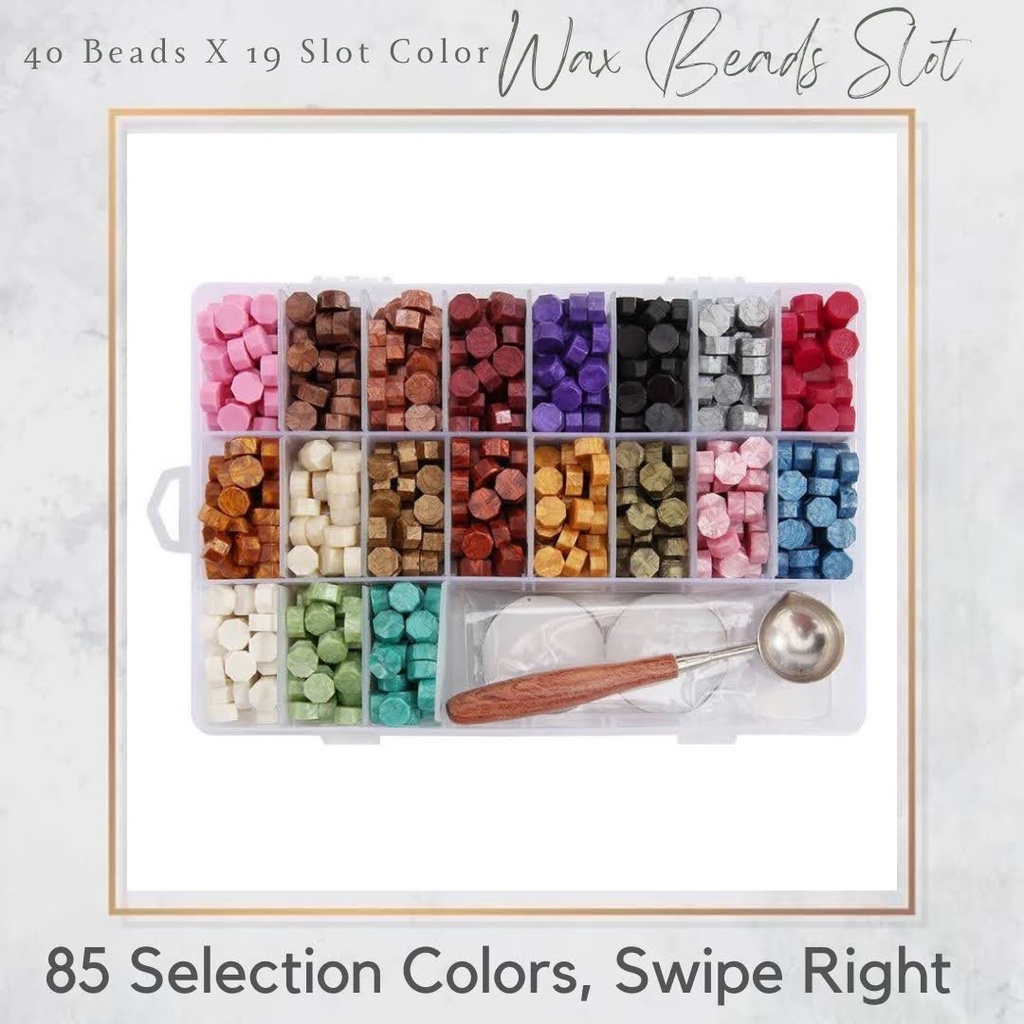 Jual 19 Wax Beads Slot + Spoon + 2 Mini Candle /40 Beads x 19 Slot Wax ...