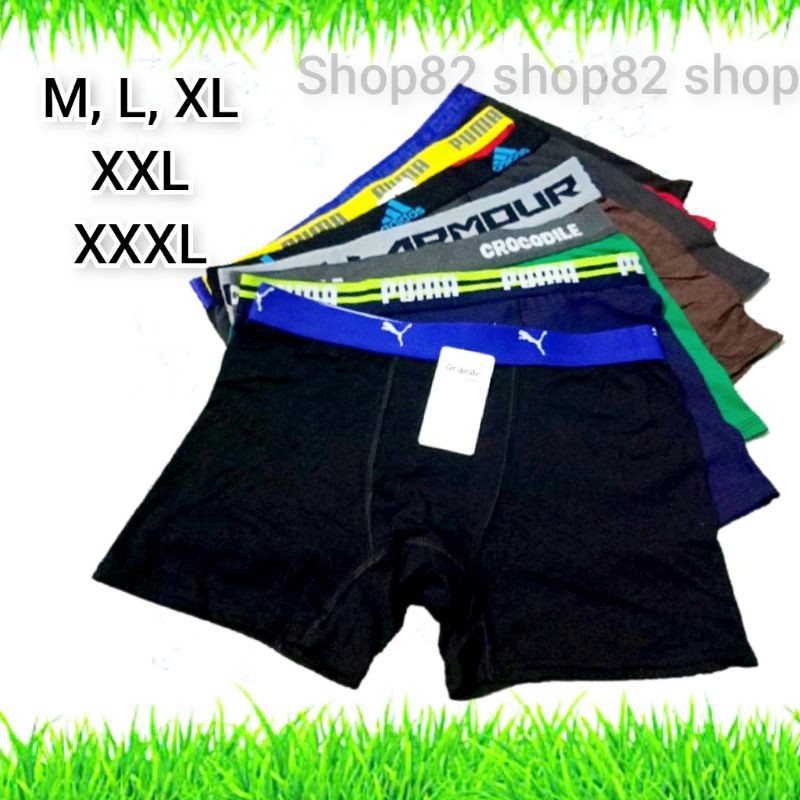 Jual 3pc celana dalam boxer cd pria dewasa remaja laki M L XL XXL XXXL 3L 4L 3XL jumbo size ...