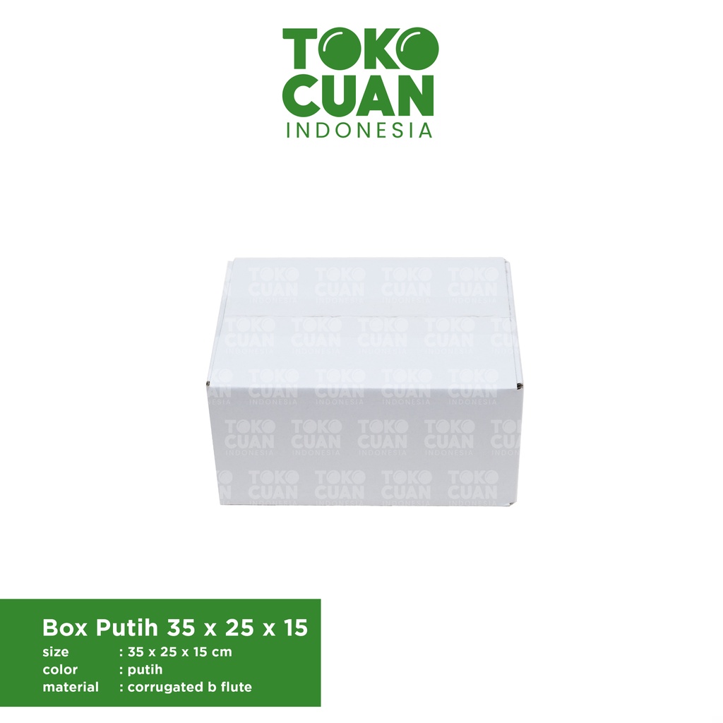 Jual Box Kardus Karton Packing Polos Putih Tebal Murah (35x25x10 cm ...