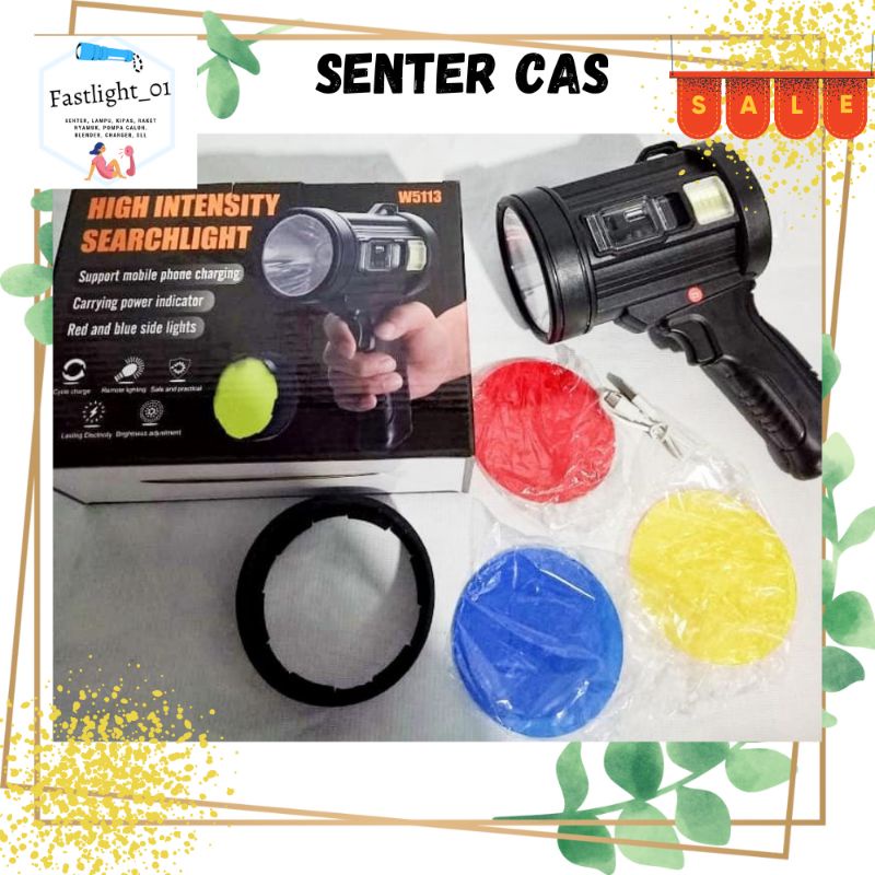 Jual Senter High Intensity Searchlight Powerbank Solar Panel W5113 ...