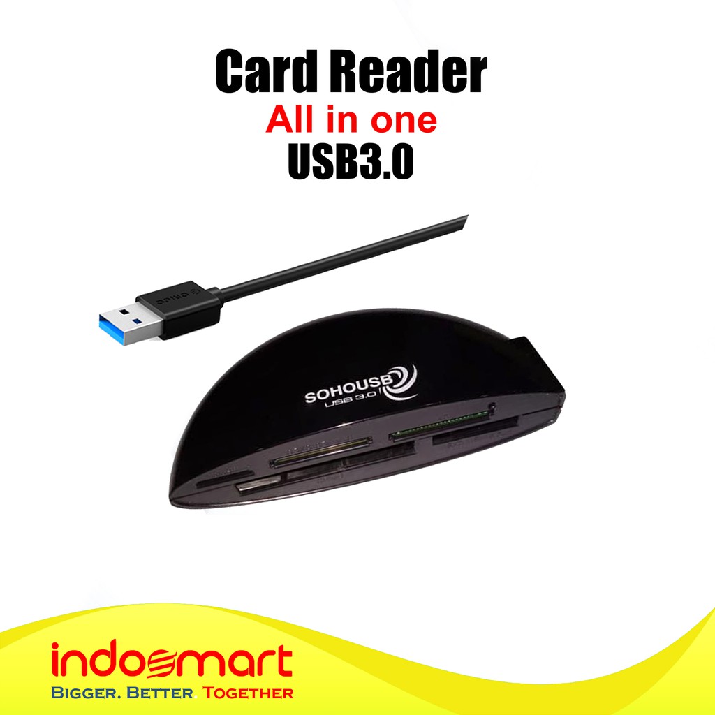 Jual Card Reader All in one SOHOUSB 3.0 - Half Oval | Shopee Indonesia