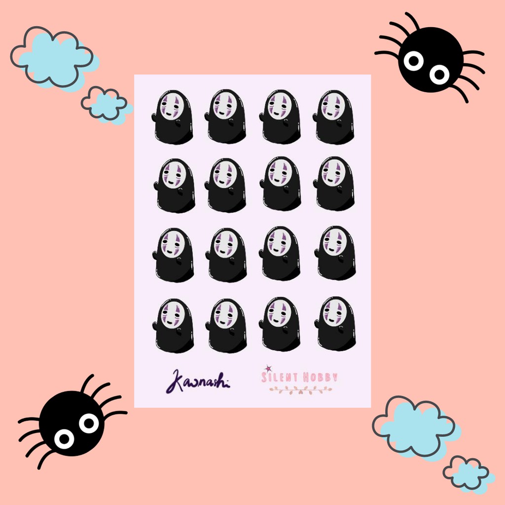 Jual Stiker Lucu/Cute Sticker - Kaonashi / No Face "Spirited Away" (1 ...