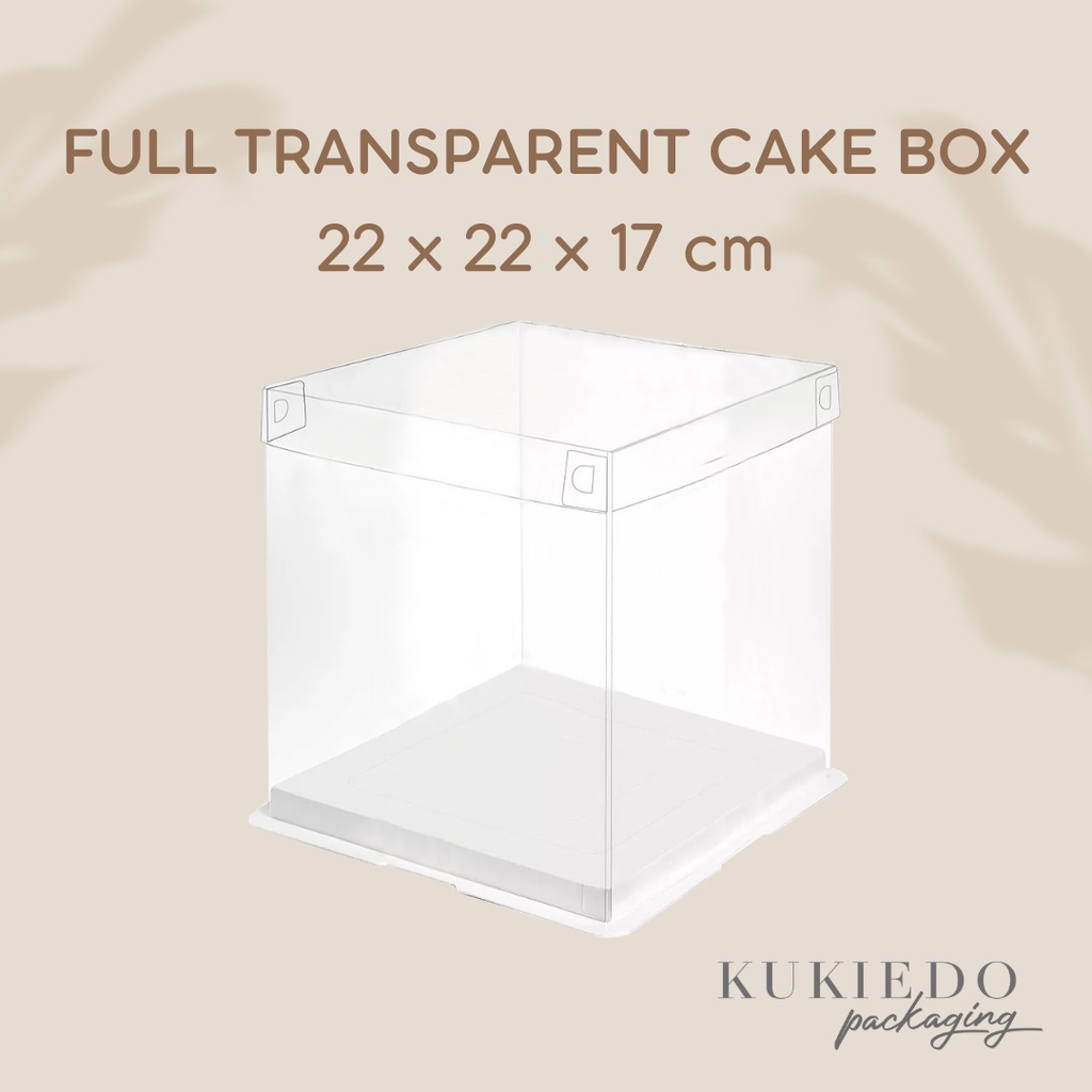 Jual Box Mika Full Polos 22 x 22 x 17 cm | Dus Kotak Transparant Putih ...