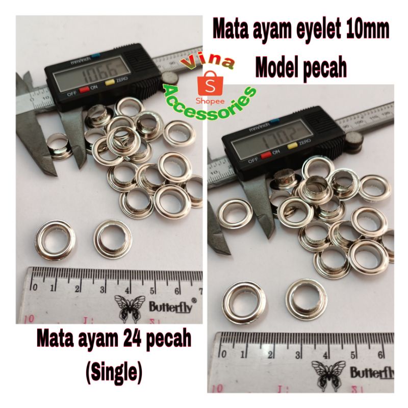 Jual 10gross mata ayam 24 pecah / mata ayam eyelet 10mm | Shopee Indonesia