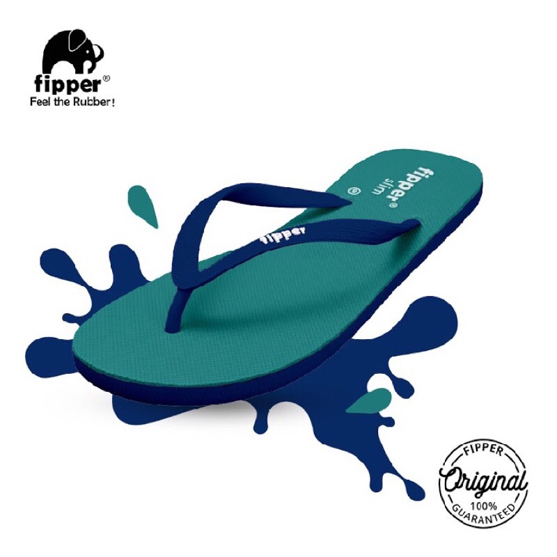 Jual FIPPER SLIM TURQOISE / NAVY - sandal jepit wanita | Shopee Indonesia