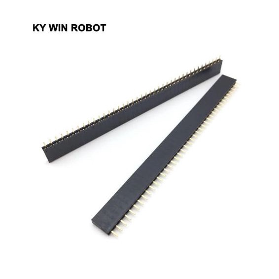 Jual PIN HEADER FEMALE STRIP SINGLE ROW 1X40 40P 40 PIN 2.54MM BLACK ...