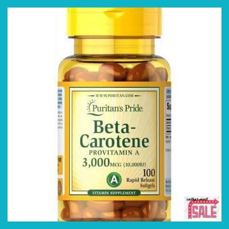 Jual AVITAMIN- PURITANS PRIDE BETA CAROTENE PRO VITAMIN A 10000IU 100 ...