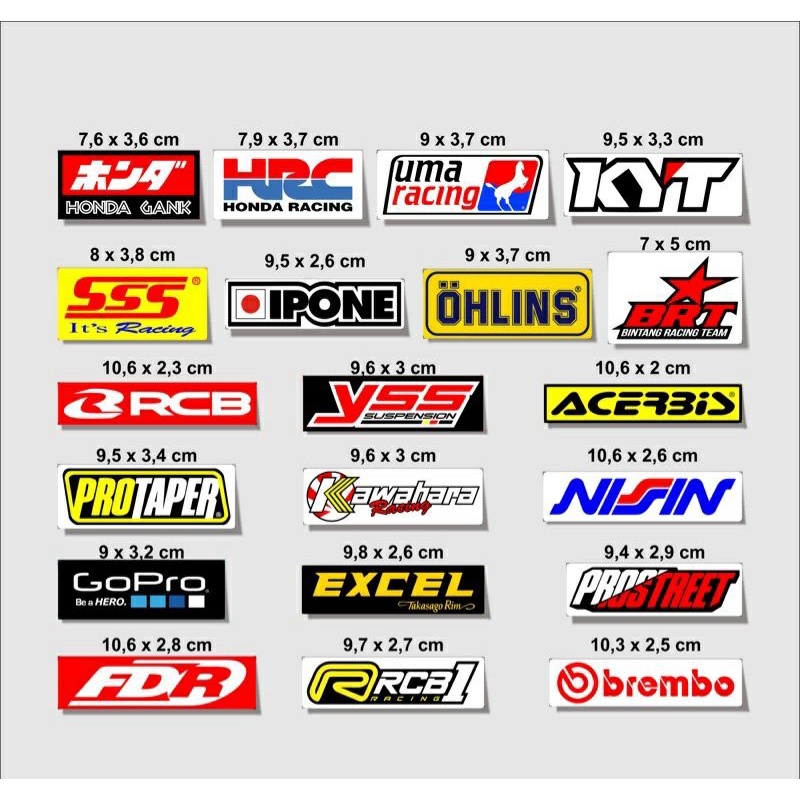 Jual Stiker Sticker Brand Racing Hell Racing Uma Helm Motor | Shopee ...
