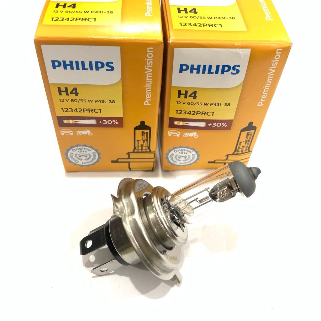 Jual BOHLAM MOBIL H4 ISI 2 ORIGINAL PHILIPS 12V 60/55 WATT WARNA KUNING ...