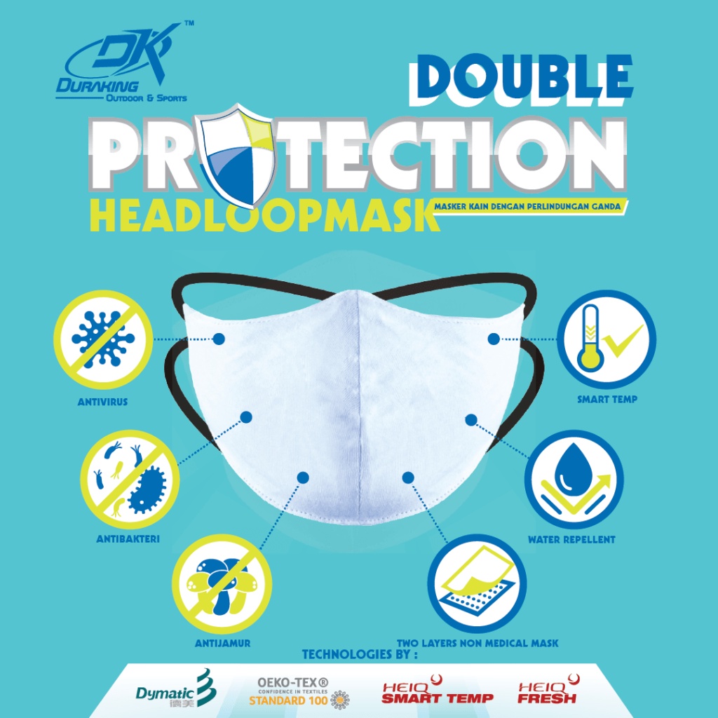 Jual Masker DK Headloop Mask Double Protections L Size | Shopee Indonesia