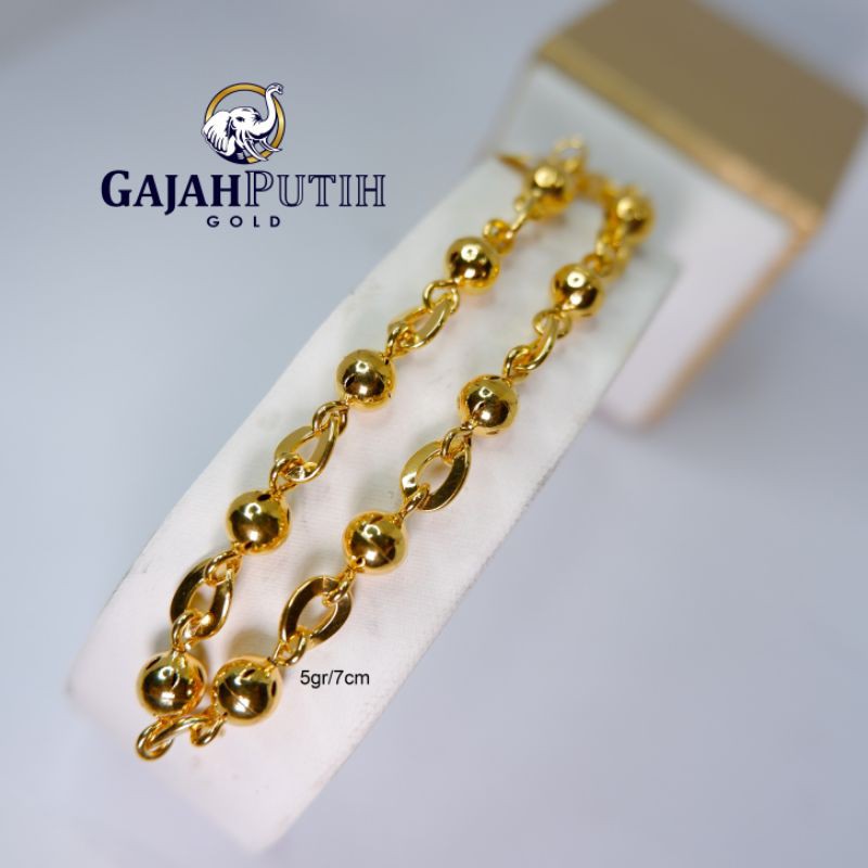 Jual 5gr Gelang Model Italy Bubble Emas Asli KodeO25070 | Shopee Indonesia