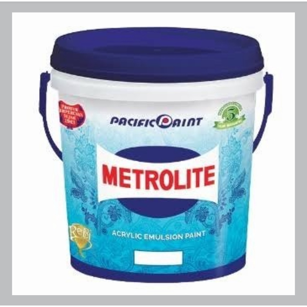 Jual CAT TEMBOK METROLITE PUTIH 001 / CAT INTERIOR DINDING PLAFON 3 ...