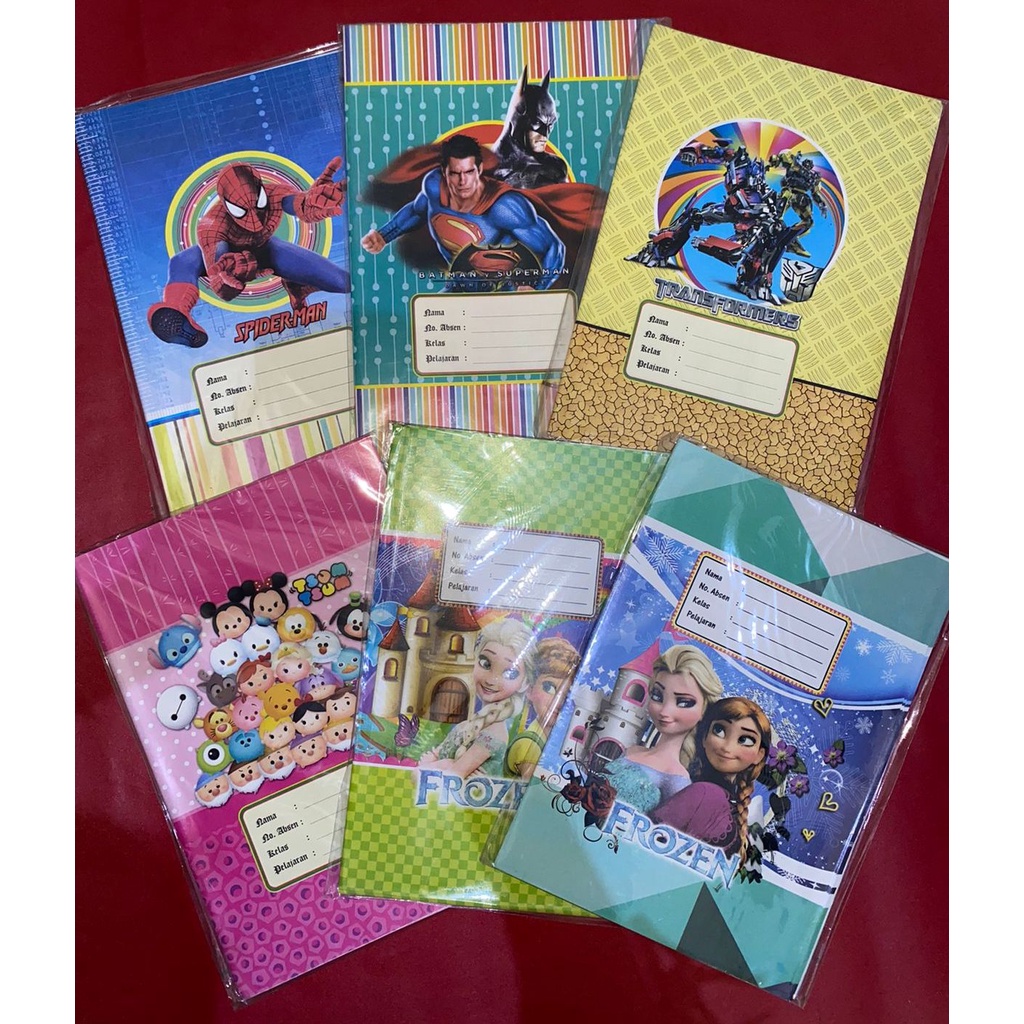 Jual (1 Pak Isi 20 Lembar) Sampul Buku Tulis Karakter / Sampul Art ...