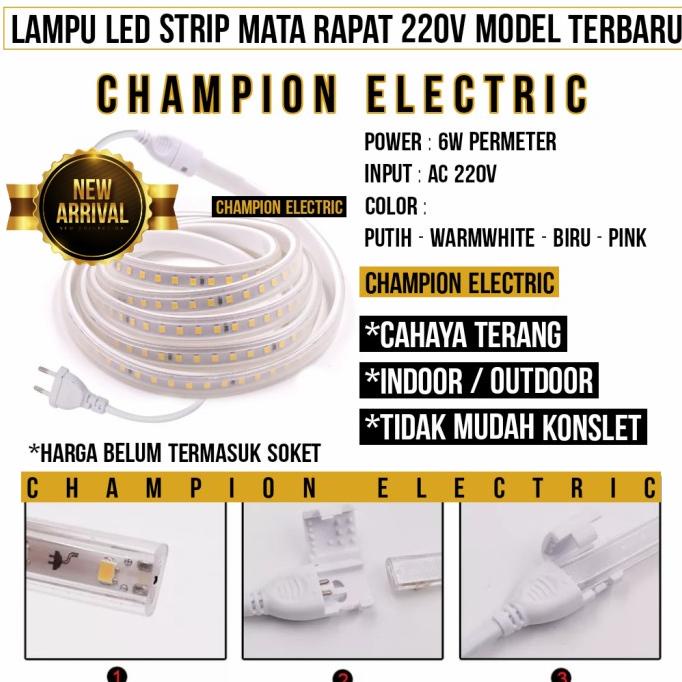 Jual Lampu Led Strip Premium Mata Rapat 100 Meter 220V 00Zfql2P59 ...