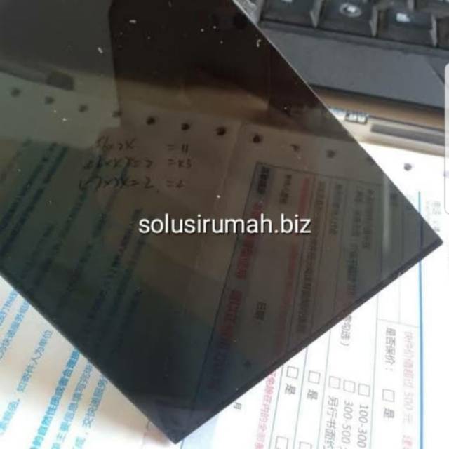 Jual ACRYLIC AKRILIK CUSTOM MIKA RIBEN 2MM HITAM TEMBUS /100CM TRANS ...