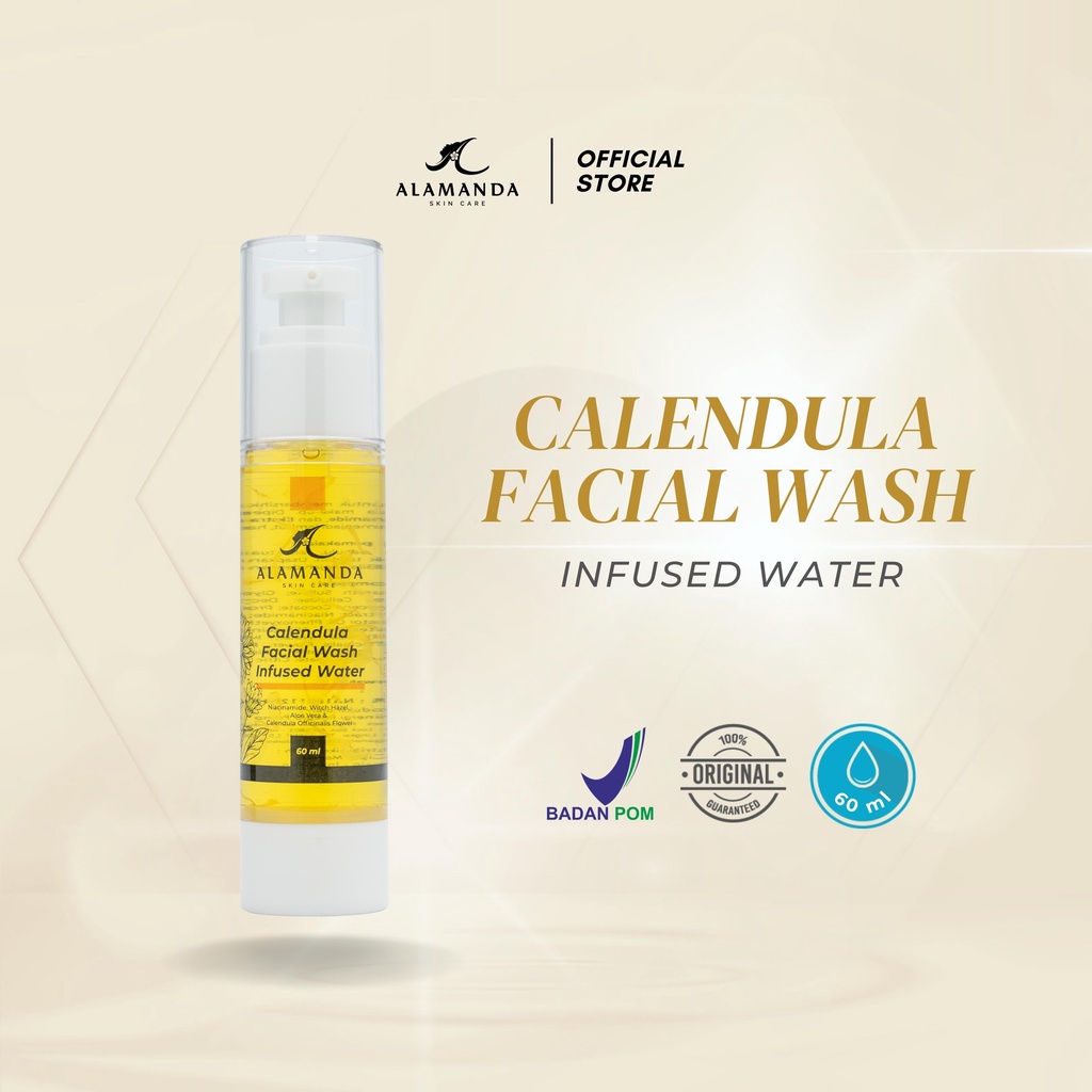 Jual [ Calendula ] Facial Wash Infused Water Alamanda Skincare | Shopee ...