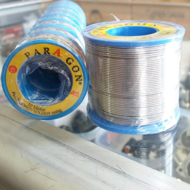 Jual Timah Solder Paragon 0,8MM / 10 meter (flux core solder wire/timah ...