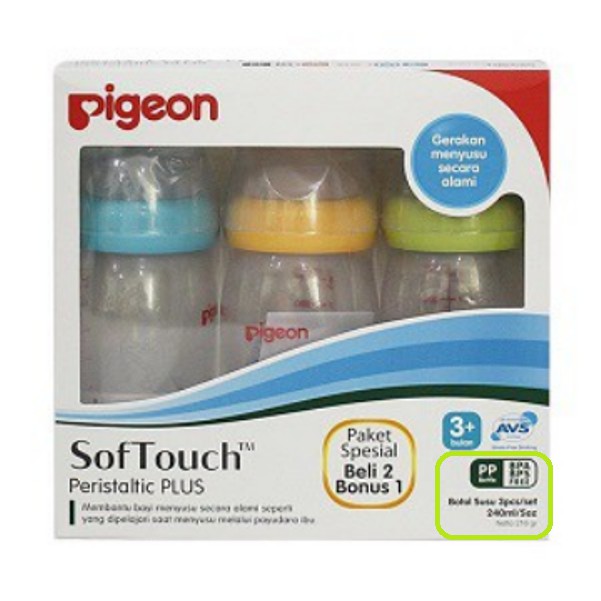 Jual Pigeon Botol Susu Soft Touch Peristaltic Plus Wide Ne Beli 2 Bonus 1 Bundled 160Ml 240Ml ...