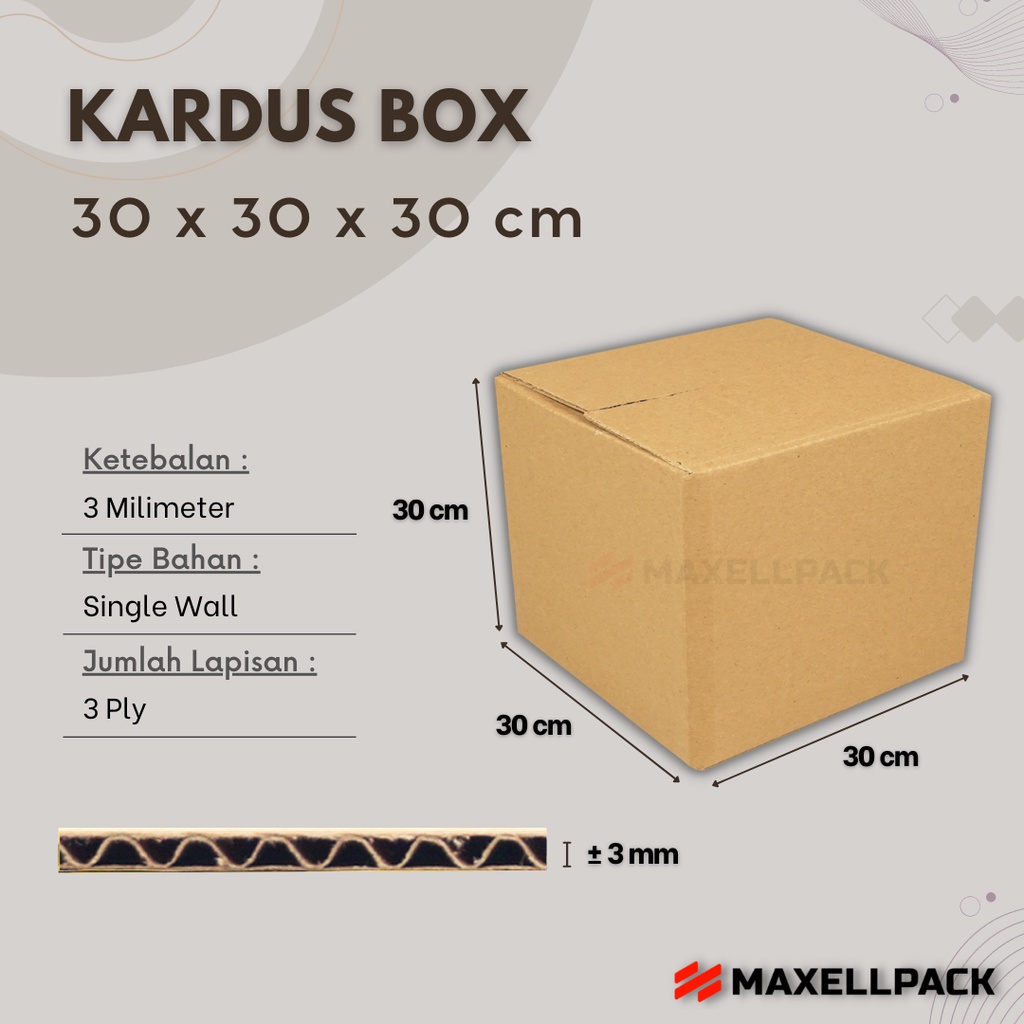 Jual Kardus Karton Box 30x30x30 CM Dus Packing Packaging Polos Baru ...