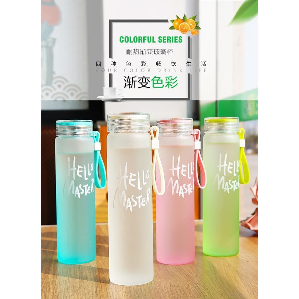 Jual Botol Minum Kaca HELLO MASTER Travel infused Water Drink Bukan ...