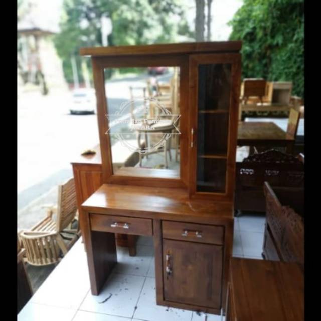 Jual Meja rias jati/ tolet model simpel mebel jepara | Shopee Indonesia