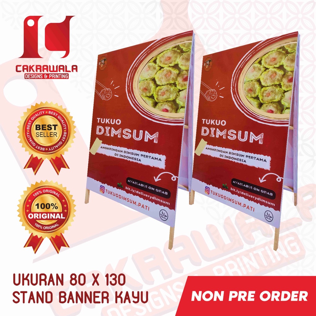 Jual STAND BANNER KAYU UKURAN 80 X 130 - STANDING BANNER KAYU UNTUK ...