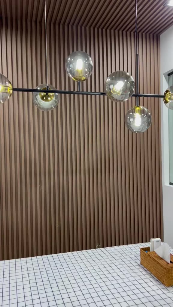 Jual WPC kisi-kisi Hiasan Dinding | AREA BANDUNG | Wall Panel WPC PVC Modern Wood 2.95m x 16cm ...